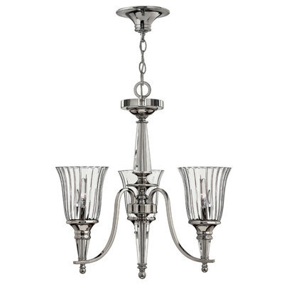 Elegant 3 Bulb Sterling Led Chandelier Pendant Light by B&Q | ufurnish.com