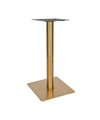 Zavon Brass Steel Large Square Table Base Poseur by B&Q | ufurnish.com