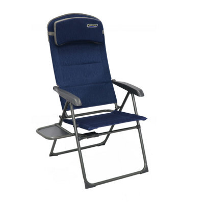 Quest Ragley Pro Recline Chair With Side Table Blue Adjustable Recline ...