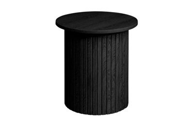 Black Fluted Side Table Axel Birlea by B&Q | ufurnish.com