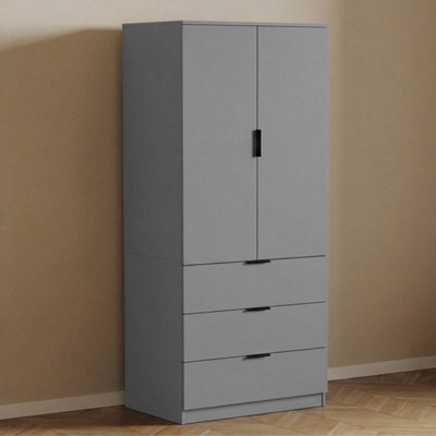 Lassic Vida Designs Trega 2 Door 3 Drawer Wardrobe, Grey by B&Q ...