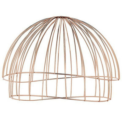 Hanging Ceiling Pendant Light Shade Copper Geometric Wire Frame Dome ...