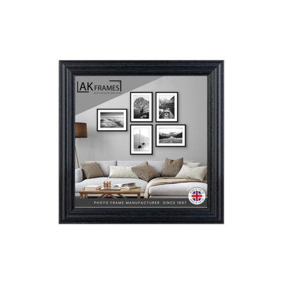 "AK Frames 8X8"" Classic Black Modern Picture Frame - Poster Frame For ...