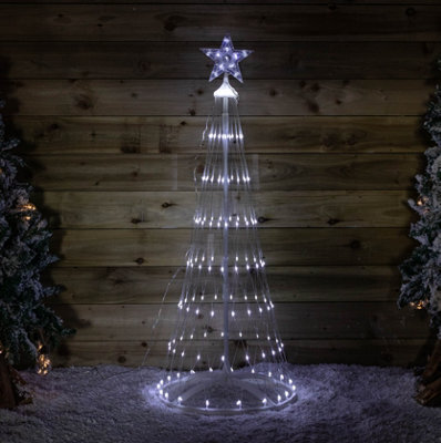 Samuel Alexander 1.35M Light Up Christmas Cone Tree With 160 White Leds ...