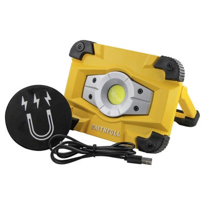 Faithfull Power Plus 20W Rechargeable Led Work Light With Magnetic Base ...