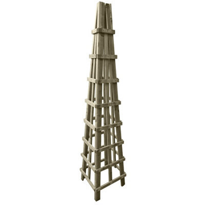 Premier Garden Supplies Large Wooden Garden Obelisk Pyramid Plant ...