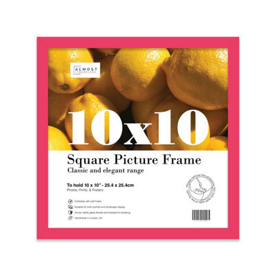 10X10 Bright Pink Picture Frame (25.4 X 25.4Cm) Poster, Photo, Artwork ...
