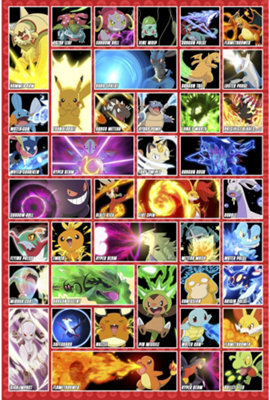 GB Eye Pokémon Moves 61 X 91.5Cm Maxi Poster by B&Q | ufurnish.com