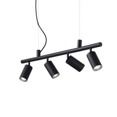 Ideal Lux Dynamite Indoor 4 Lights Spotlight Ceiling Pendant Lamp Black ...