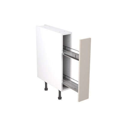 Kitchen Kit Pre-Built Light Grey Gloss Base Unit 150mm - Pull Out Slab ...