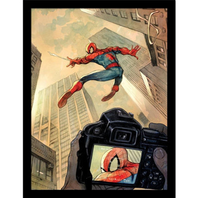 Marvel Spider-Man Daily Bugle Framed Poster Multicoloured (40Cm X 30Cm ...