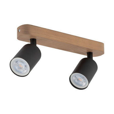 Luminosa Lighting Luminosa Top Twin Ceiling Spotlight Pine, Black ...
