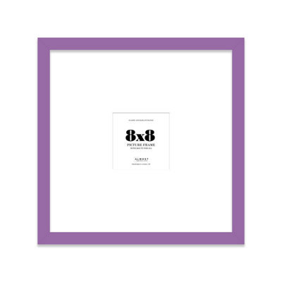 "8X8"" Purple Picture Frame - 8X8"" Square Frame With 4X4"" Mount For ...