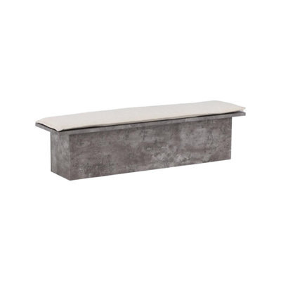 Kellogg Bench With Beige Cushion , Grey Bench by B&Q | ufurnish.com