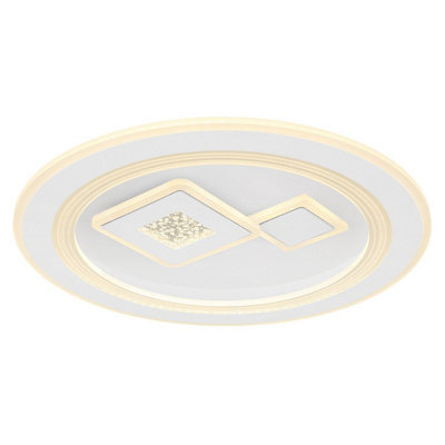 Luminosa Lighting Luminosa Valeria Round Integrated Led Semi Flush ...