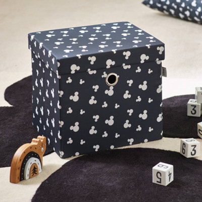 Disney Classic Mickey Mouse Foldable Ottoman Storage Box, Square Toy ...