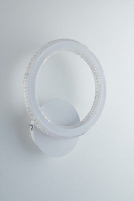 Luminosa Lighting Luminosa Bryant Integrated Led Circular Crystal Wall ...