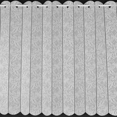 Valencia Louvre Blind - Delicate Patterned Net Curtain With Scalloped ...
