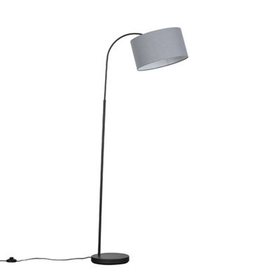 Valuelights Curva Trend Grey Floor Lamp by B&Q | ufurnish.com