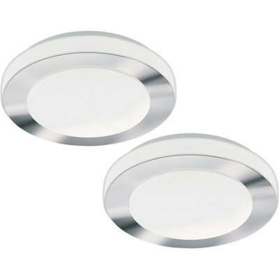 2-Pack Modern White Chrome Led Ceiling Light For Home Decor by B&Q ...