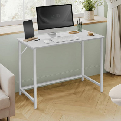 Songmics Vasagle Modern Study Station, Streamlined Office Desk With ...