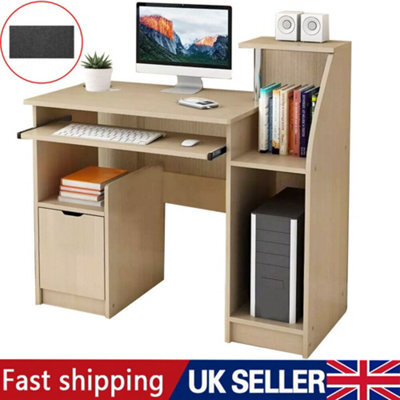 Computer Desk Laptop Pc Study Table Home Office Desk Furniture Shelf ...
