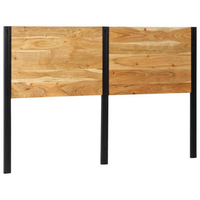 Berkfield Headboard 160 Cm Solid Wood Acacia And Iron by B&Q | ufurnish.com