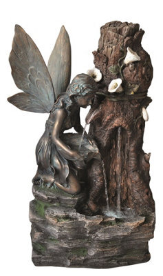 Outdoor Living UK Aqua Creations Spring Solar Water Fairy Solar Water ...
