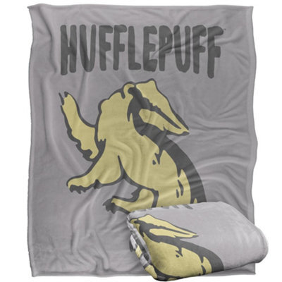 Harry Potter Hufflepuff Doodle Blanket Multicoloured (One Size) by B&Q ...