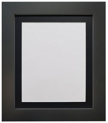 Frames By Post Metro Black Frame With Black Mount 50 X 70Cm Image Size ...