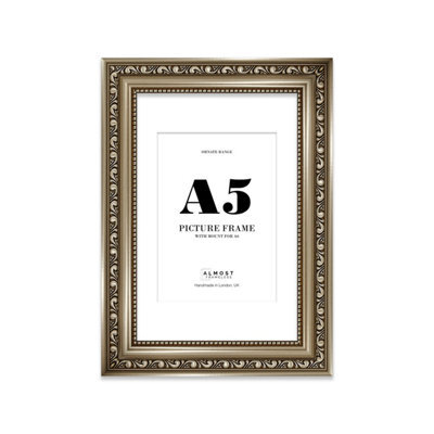 A5 Gunmetal Ornate Picture Frame (21 X 14.7Cm) With Mount For A6 Poster ...