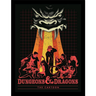 Dungeons & Dragons The Cartoon Vhs Framed Poster Black/orange/red (40Cm ...