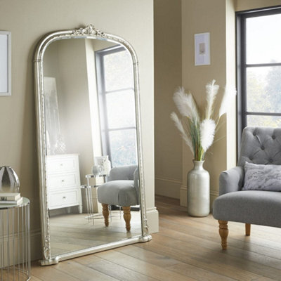 The Online Mirror Shop Leaner Mirror Mayfair Arched Shape With Antique ...