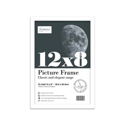 12X8 White Picture Frame (30.5 X 20.3Cm) Poster, Photo, Artwork ...
