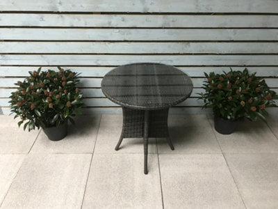 Signature Weave Emily Wicker 2 Seater Bistro Table Outdoor Garden ...