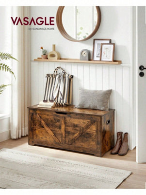 Songmics Vasagle Storage Chest, Storage Bench, Blanket Box With 2 ...