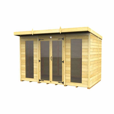 Buttercup Farm 10Ft X 8Ft Pent Summer House (Full Height Window) - Wood ...