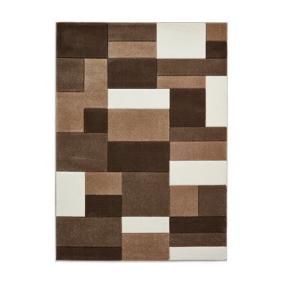 Beige Brown Rug, 10mm Thickness Geometric Rug, Beige Brown Rug For ...