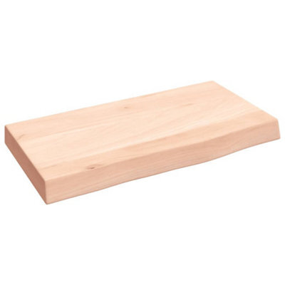 Berkfield Wall Shelf 40X20X4 Cm Untreated Solid Wood Oak by B&Q ...