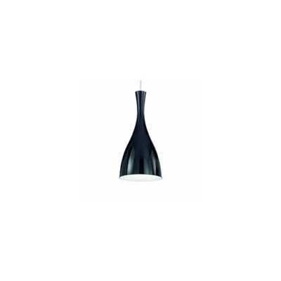 Ideal Lux Moby 1 Light Dome Ceiling Pendant Black, E27 by B&Q ...