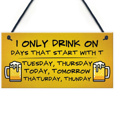 Red Ocean Rude Home Bar Sign Hanging Funny Garden Shed Garage Man Cave ...