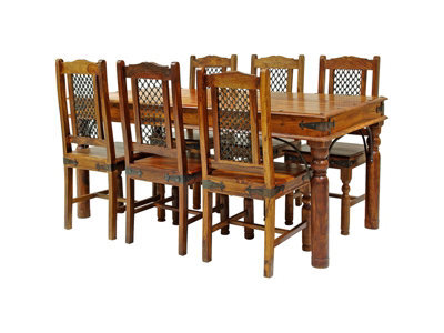 Buttercup Farm Ganga Large Dining Table - Sheesham Wood - L90 X W175 X ...