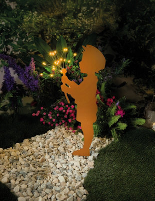 Gainsborough Garden Stake Light With Rust Effect, Battery Operated ...