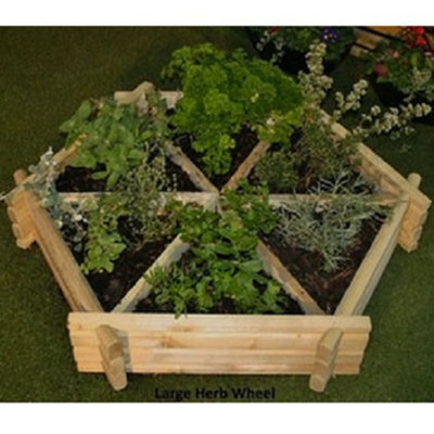 Norlog Medium Herb Wheel / Planter - Timber by B&Q | ufurnish.com