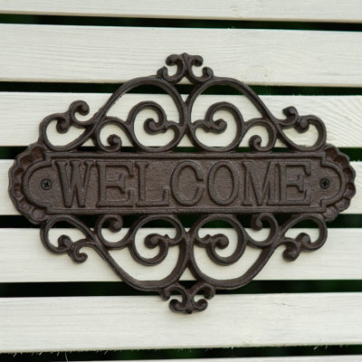 Woodside Flower Shape Wall Mounted Welcome Sign by B&Q | ufurnish.com