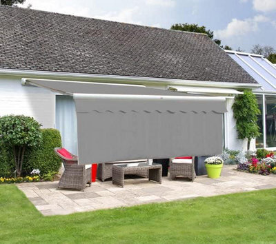 Primrose Awnings 4M Dropdown Silvern Valance 1M Drop by B&Q | ufurnish.com