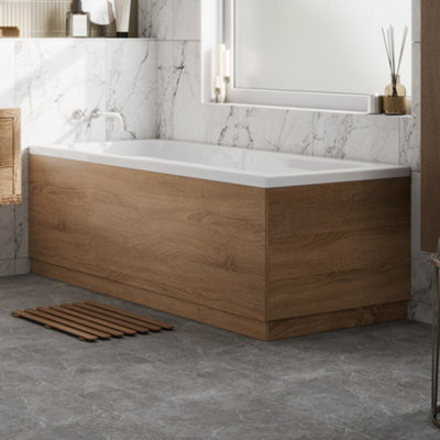 Affine 1700/750mm Bath Panel Pack Front Side End Plinth Modern Bathroom ...