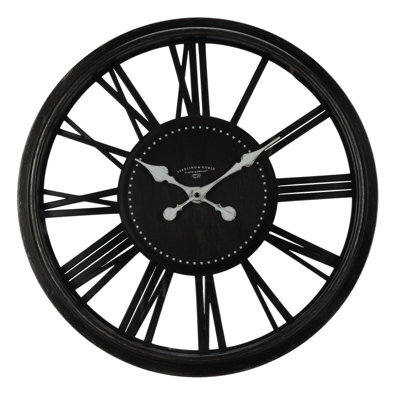 Jack Stonehouse Large Round Traditional Roman Numerals Wall Clock 50Cm ...