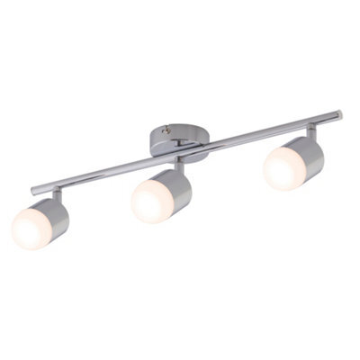 Pallas Spotlight Polished Chrome Integrated 4W Led 3-Bar Triple Ceiling ...