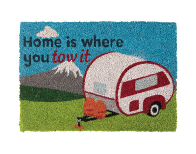 Quest 'home Is Where You Tow It Coir Mat Heavy Duty Indoor Outdoor ...